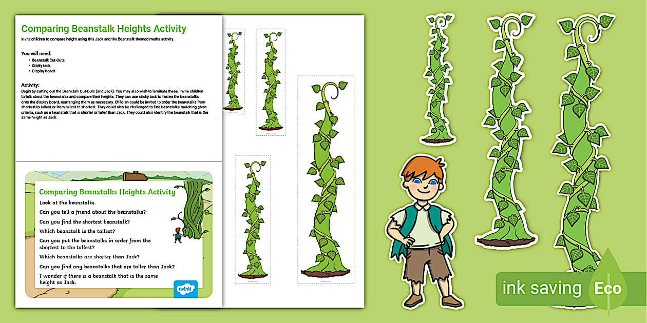 👉 Comparing Beanstalks Heights Activity Jack and the Beanstalk