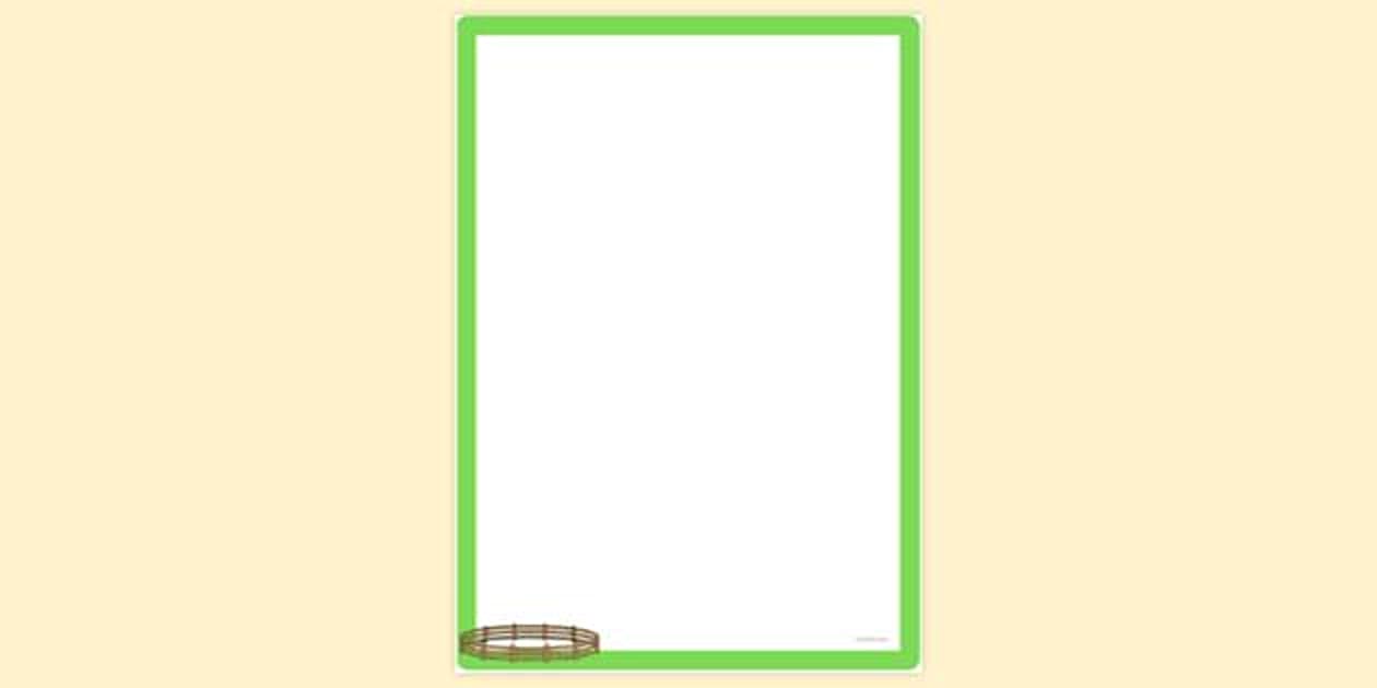 Enclosure Fence For Farm Page Border | Page Borders | Twinkl