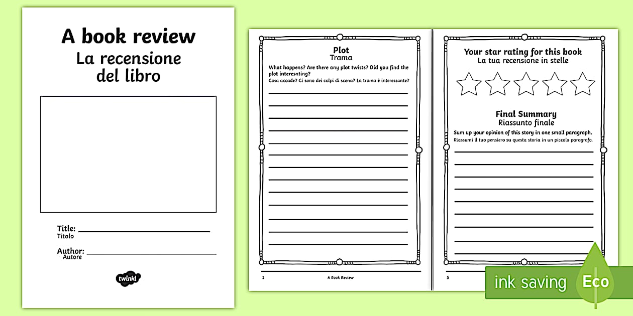 Book Review Booklet Italian/English - Book Review Booklet