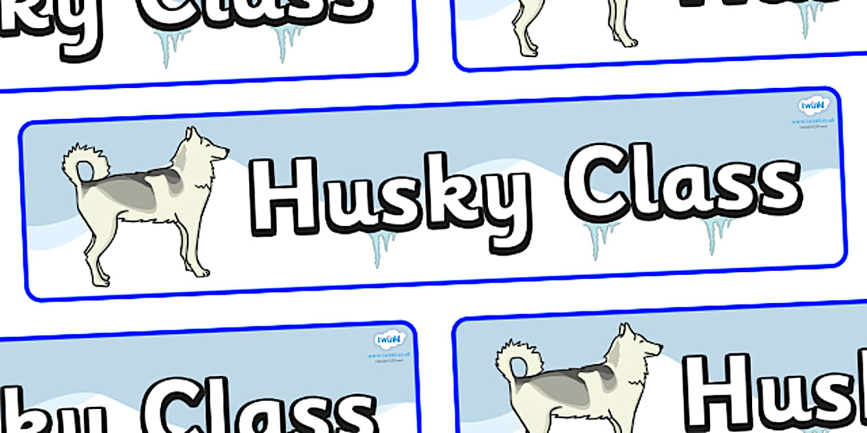 Husky Themed Classroom Display Banner - Twinkl