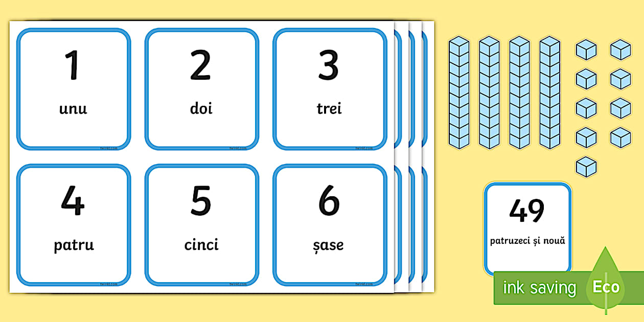 Numere formate din zeci și unități - Cartonașe | Twinkl