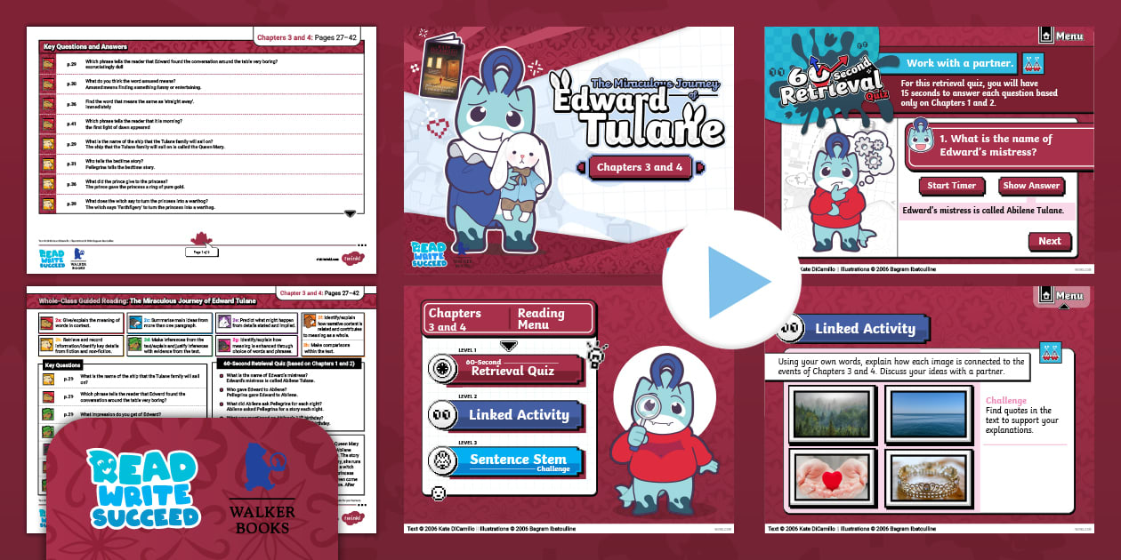 FREE! - The Miraculous Journey of Edward Tulane Whole-Class Guided Reading