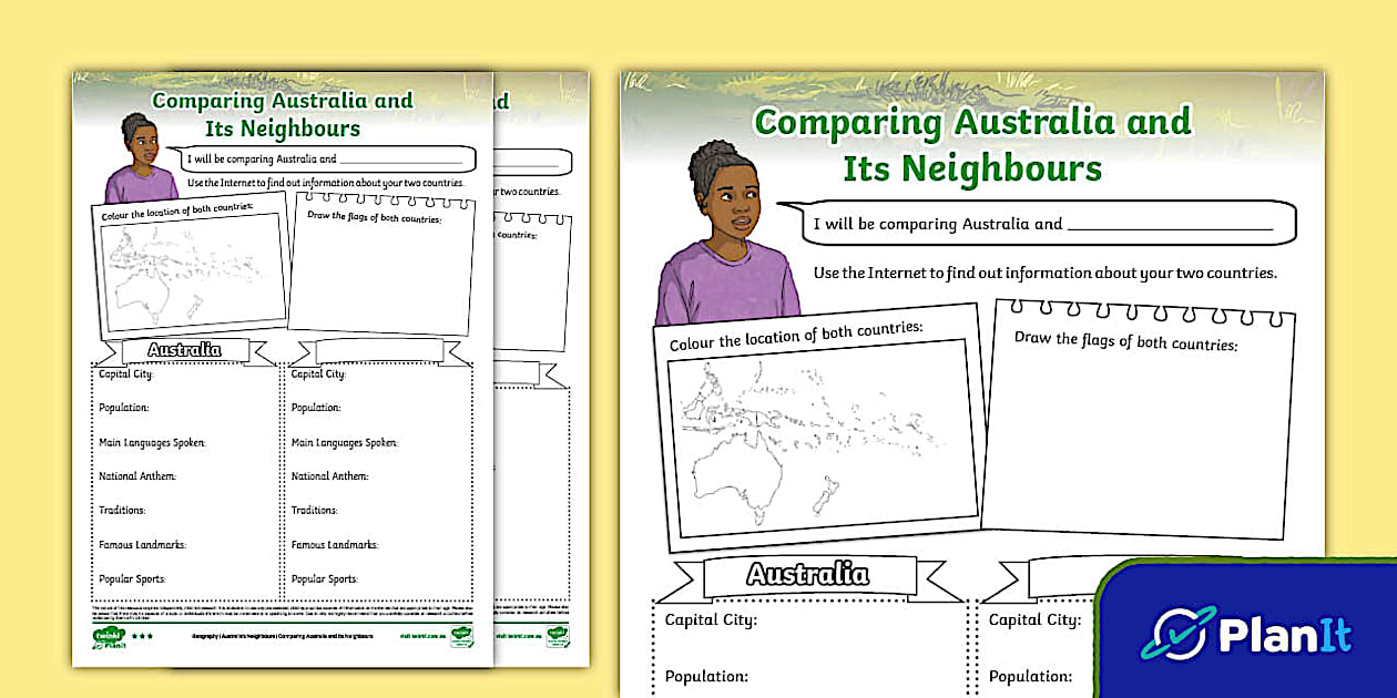 Comparing Australia and Its Neighbours Activity Sheet
