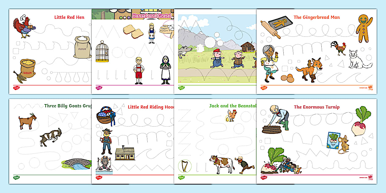 Traditional Tales Scenes Pencil Control Pack (teacher made)