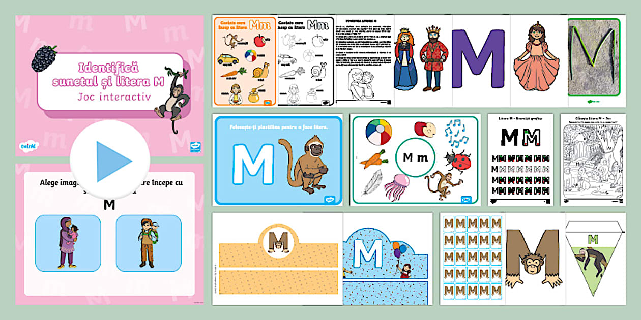 Litera M – Pachet cu resurse pentru preșcolari - Twinkl