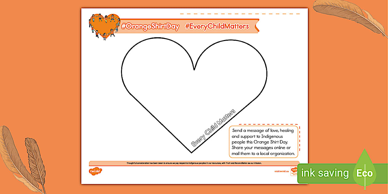 Orange Shirt Day Art Activity - Twinkl Canada