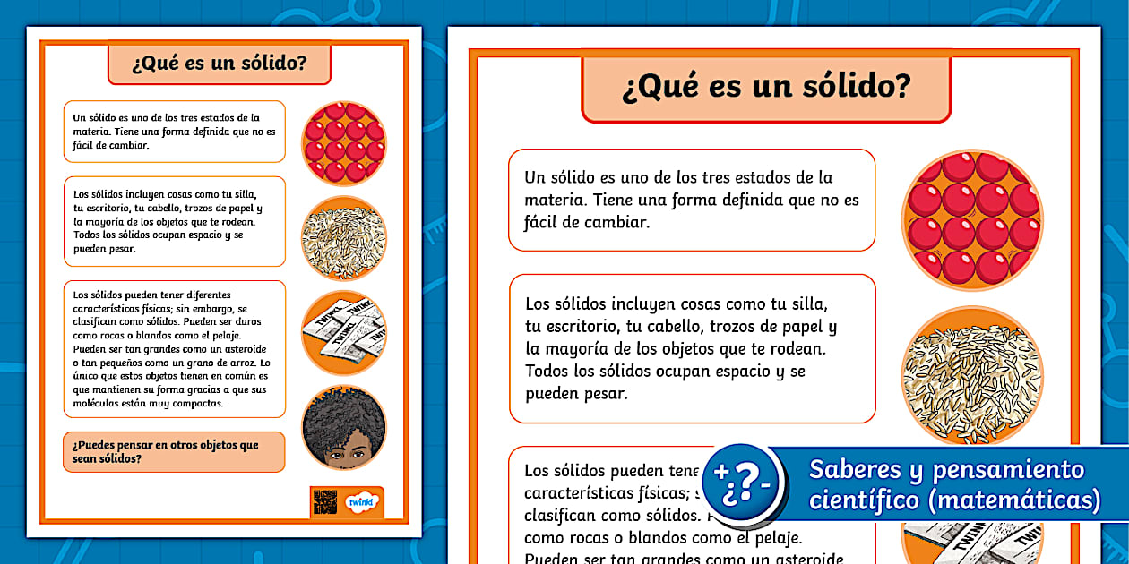¿Qué es un sólido? (teacher made) - Twinkl