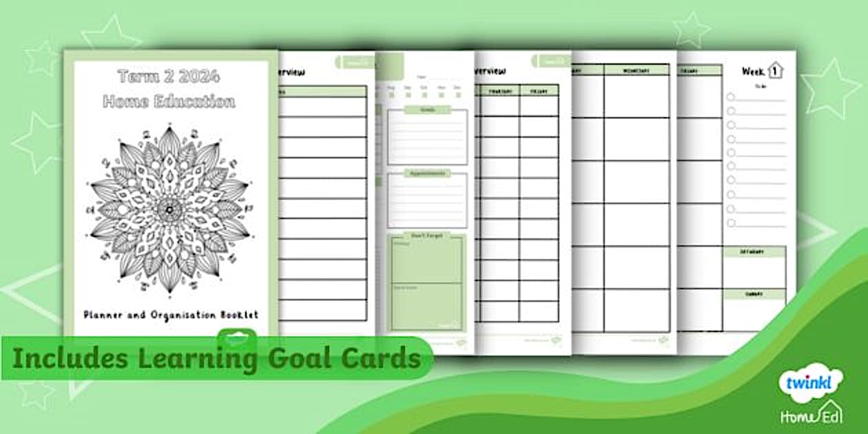 Home Education Term 2 2024 Planner and Organisation Booklet