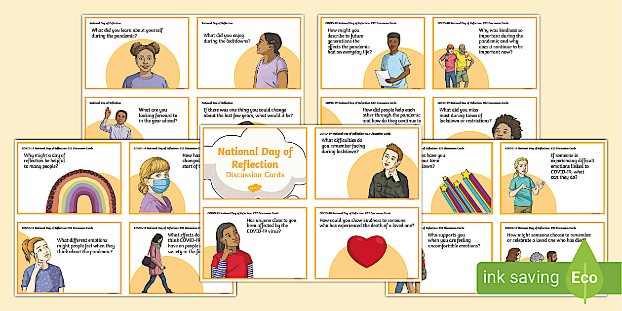 National Day of Reflection KS2 Discussion Cards - Twinkl