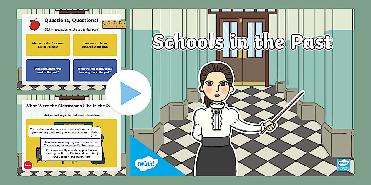 KS1 Schools in the Past PowerPoint (teacher made) - Twinkl