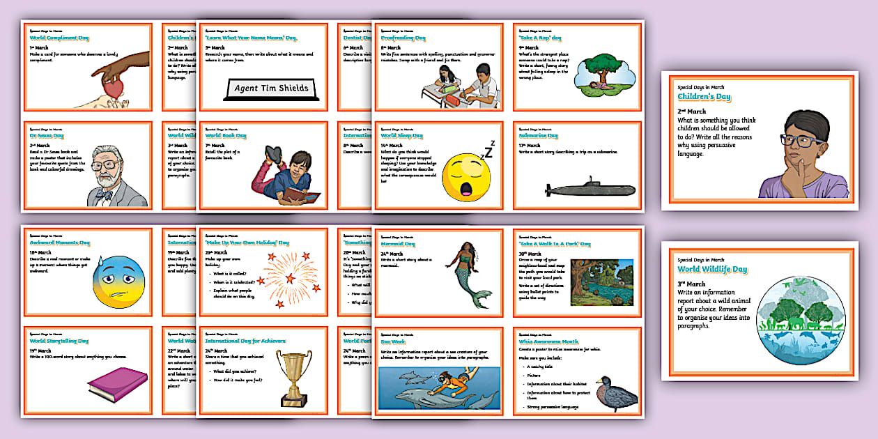 Quick Writes: Special Days in March (teacher made) - Twinkl