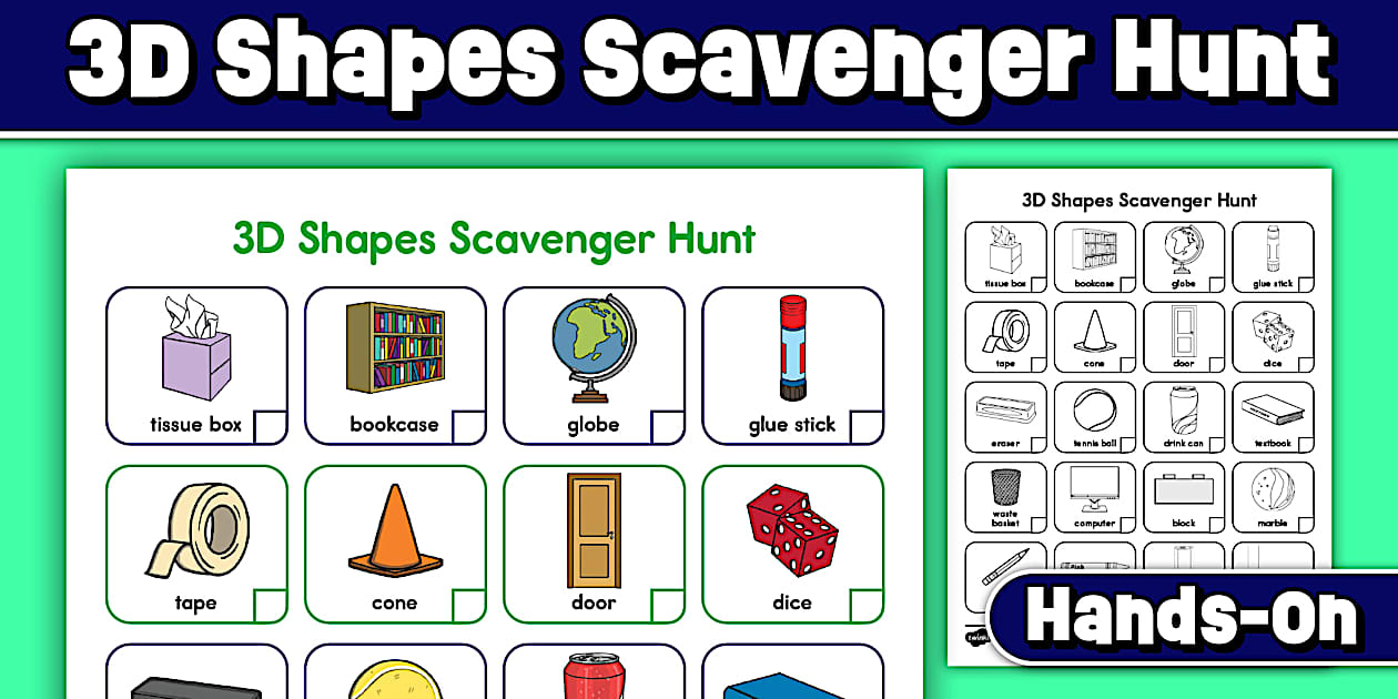 3D Shapes Scavenger Hunt