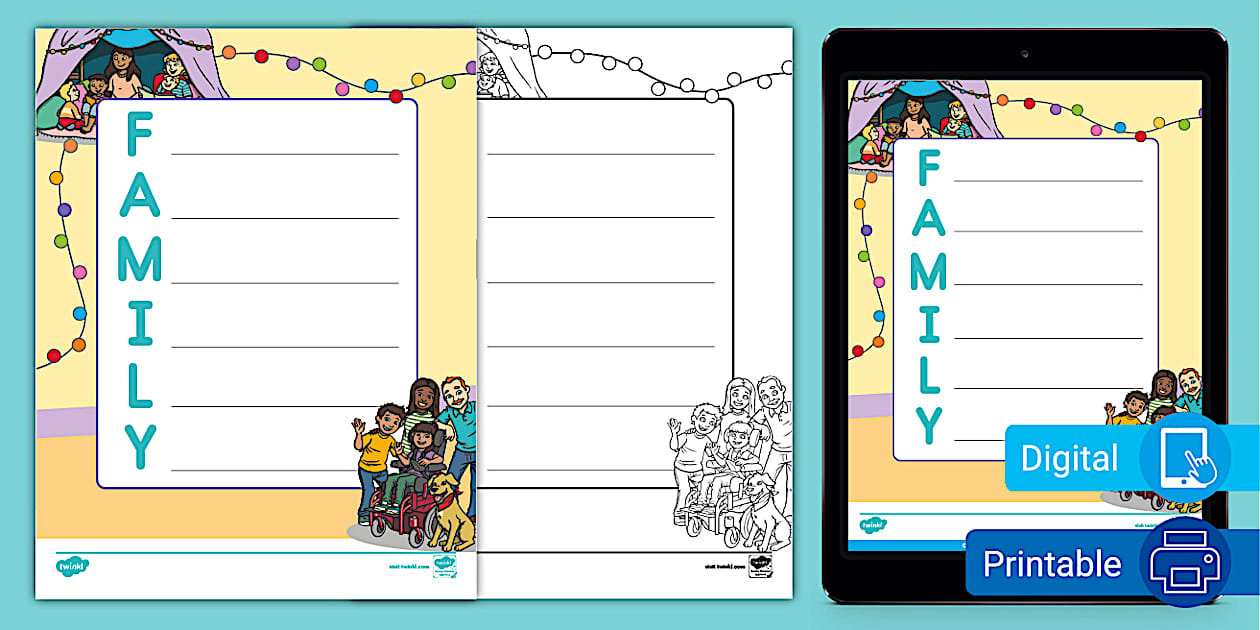 Family Acrostic Poem Template (Teacher-Made) - Twinkl