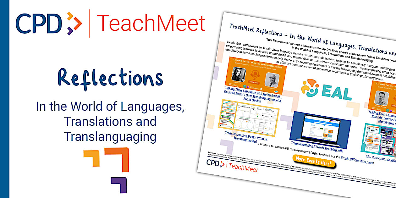 TeachMeet Reflections (teacher made) - Twinkl