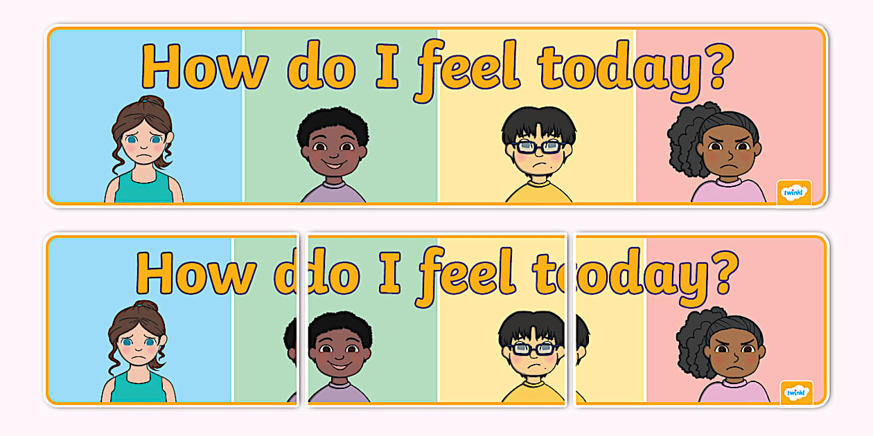How Do I Feel Today? Display Banner (teacher made) - Twinkl