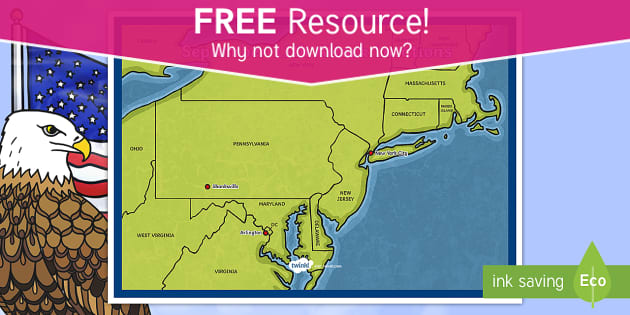 FREE Patriot Day September 11th Attack Locations Map