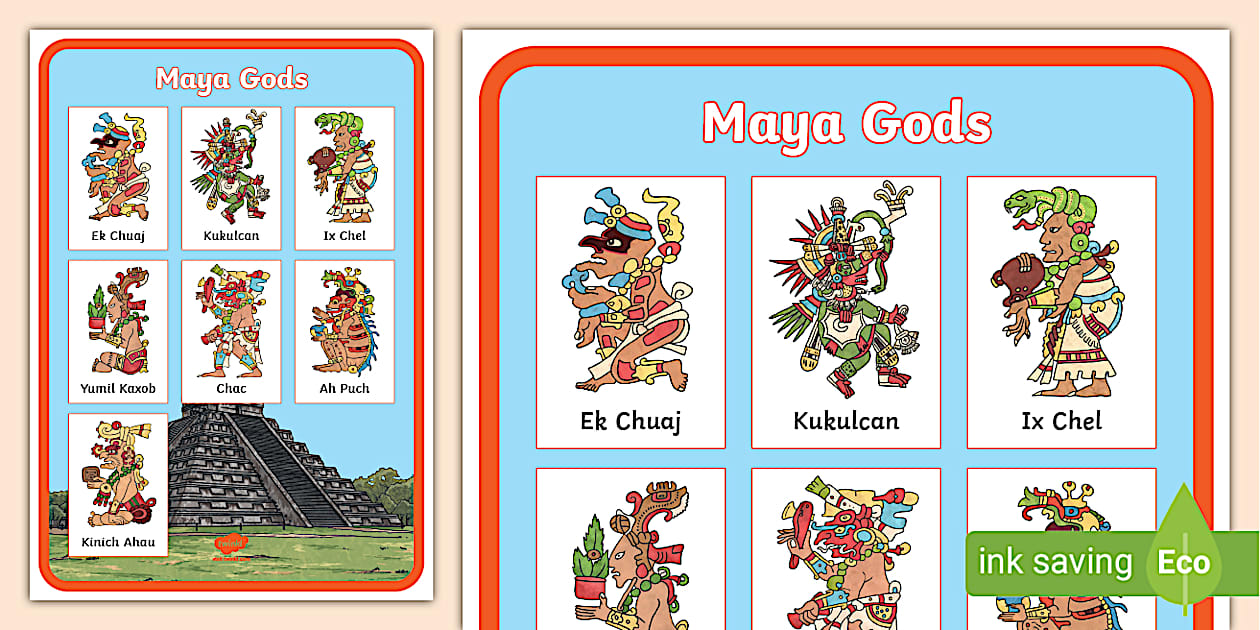 Maya Gods Vocabulary Poster - Twinkl