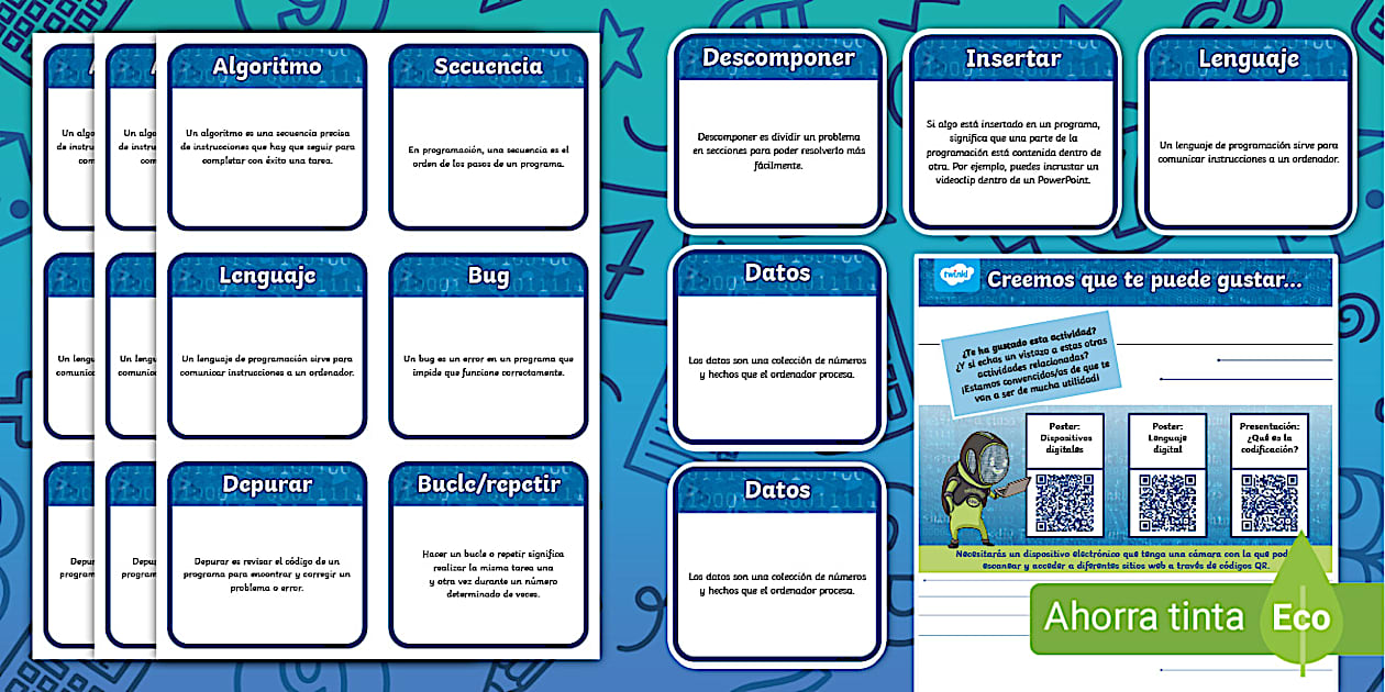 Tarjetas de informativas: Lenguaje de programación - Twinkl