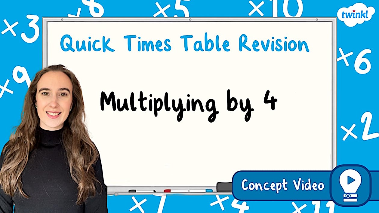 👉 Multiplying by 4 | KS2 Maths Concept Video - Twinkl