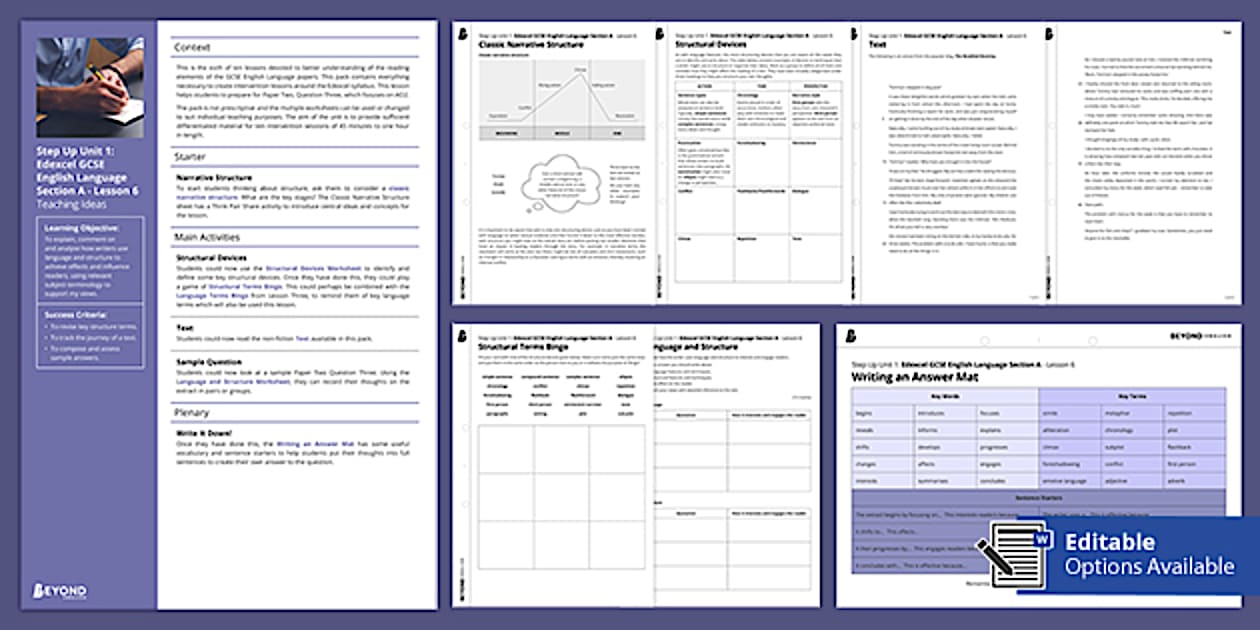 Edexcel English GCSE Revision: Intervention Lesson 6
