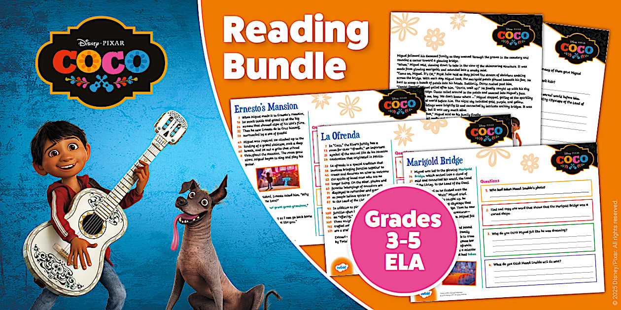 Coco: Reading Comprehension Pack for 3rd-5th Grade