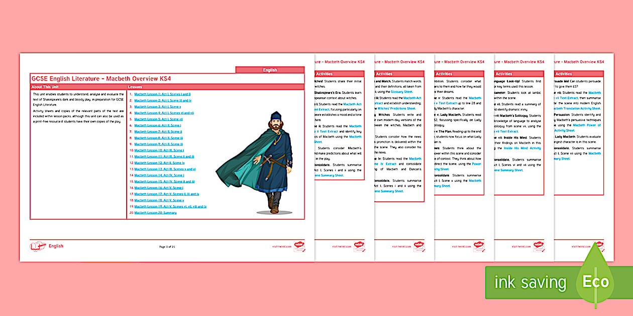 FREE! - Teaching Macbeth | GCSE English Unit Overview | Beyond
