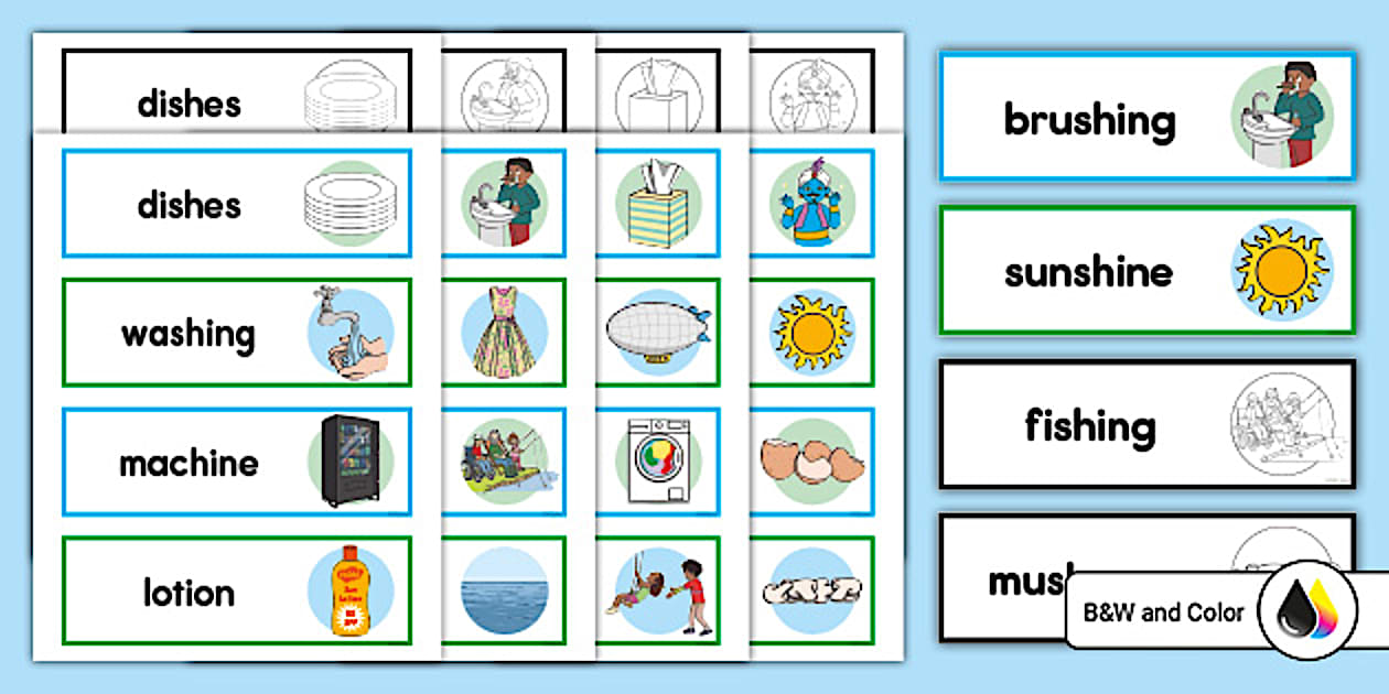 Medial sh Phonics Word Cards for 1st-3rd Grade - Twinkl