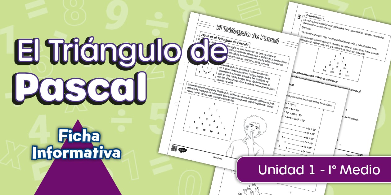 Ficha Informativa | Triángulo de Pascal | Matemática | I°