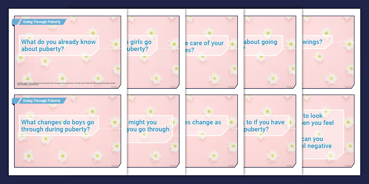 Puberty Discussion Cards