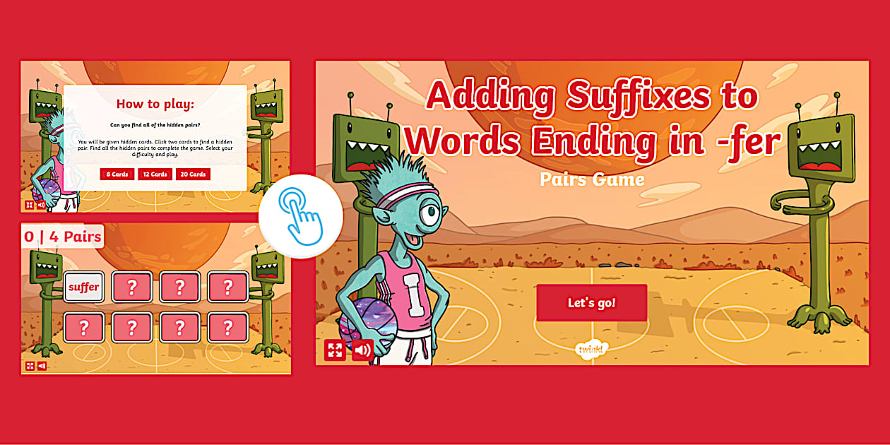 Adding Suffixes to Words Ending in -fer KS2 English Pairs