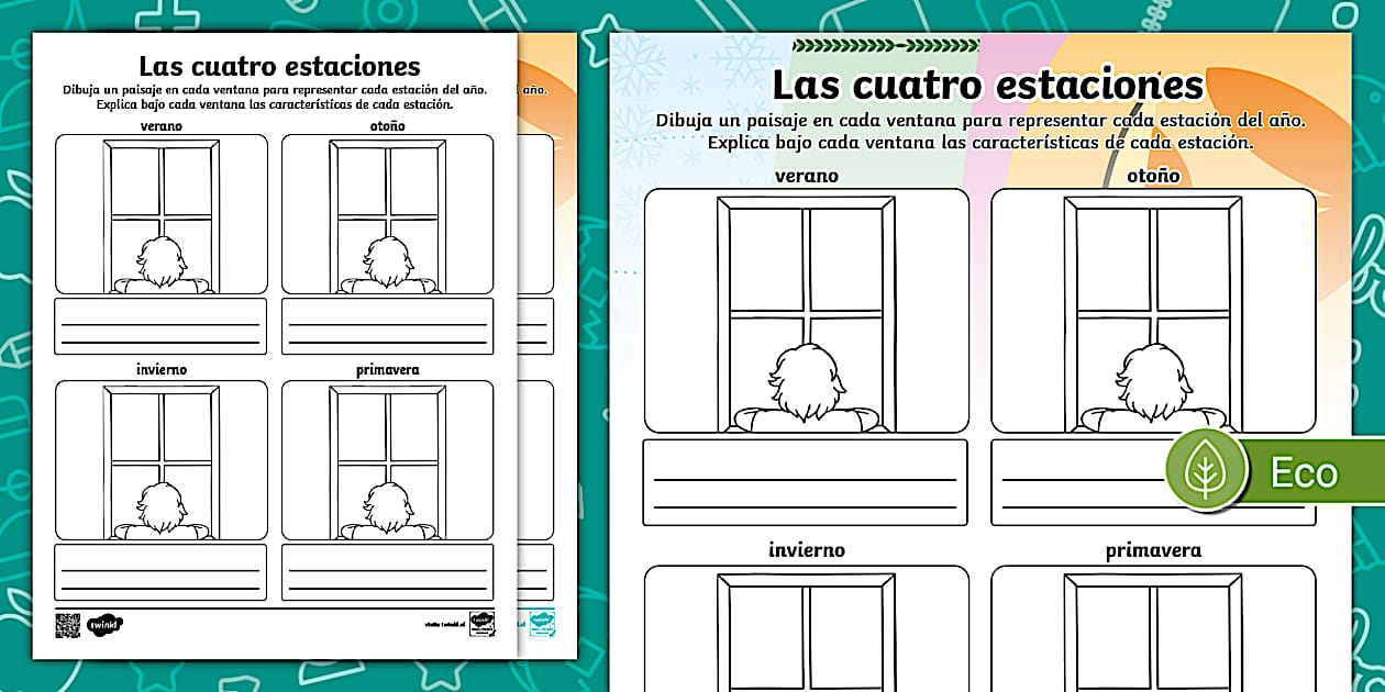 Ficha de Actividad: Las Cuatro Estaciones - Twinkl