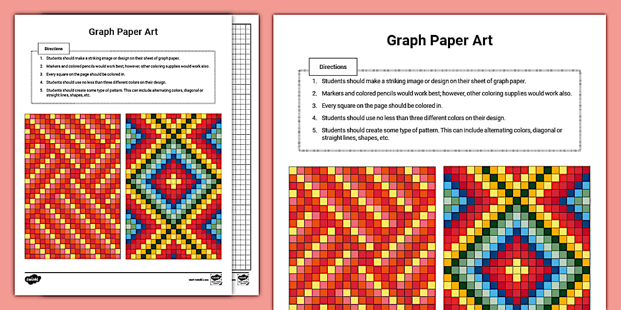 Graph Paper Art for 6th-8th Grade (Teacher-Made) - Twinkl