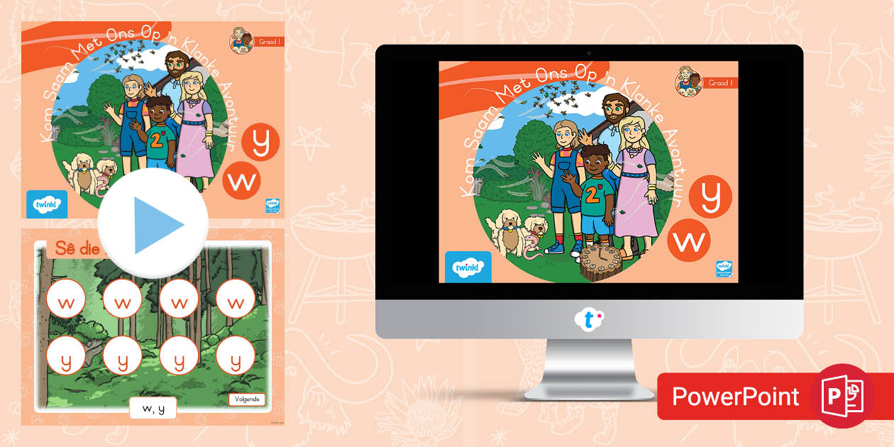 Graad 1 Klanke Lesaanbieding w, y (teacher made) - Twinkl