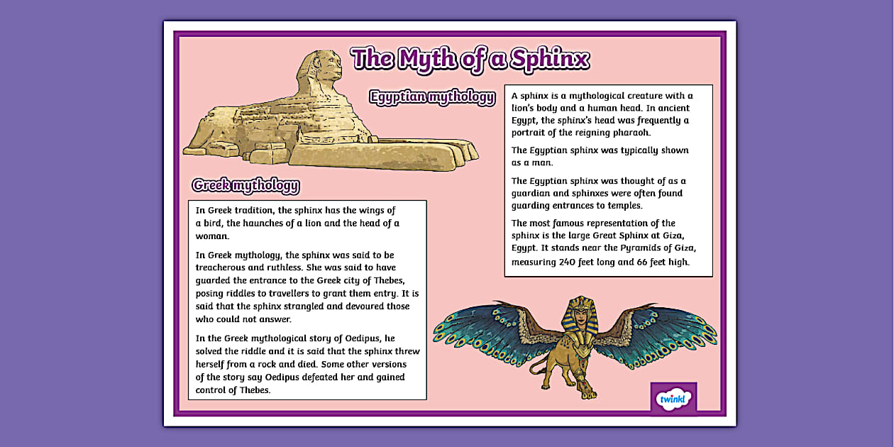 The Myth of a Sphinx Display Poster (Teacher-Made) - Twinkl