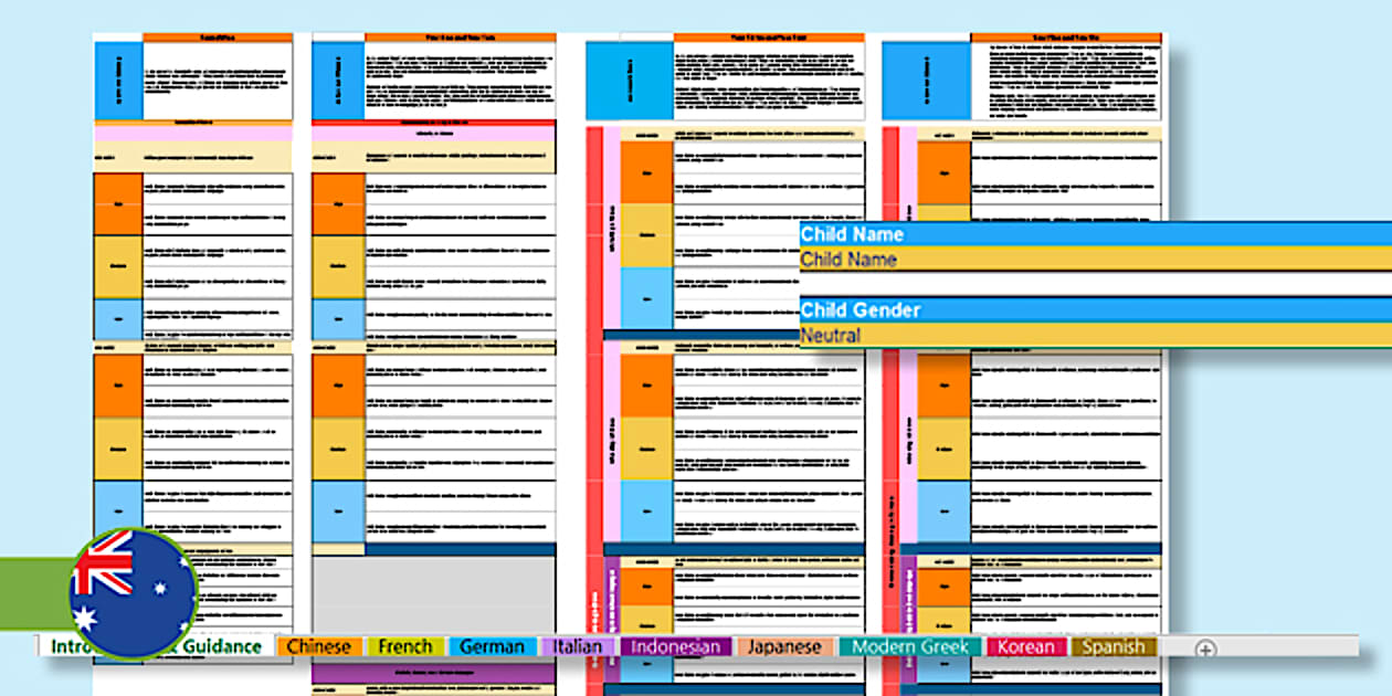 Languages Report Cards Comments | Foundation - Year 6