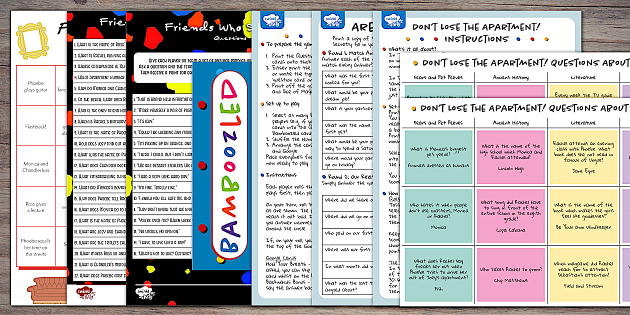 Friends TV Show Party Games | Twinkl Party (teacher made)
