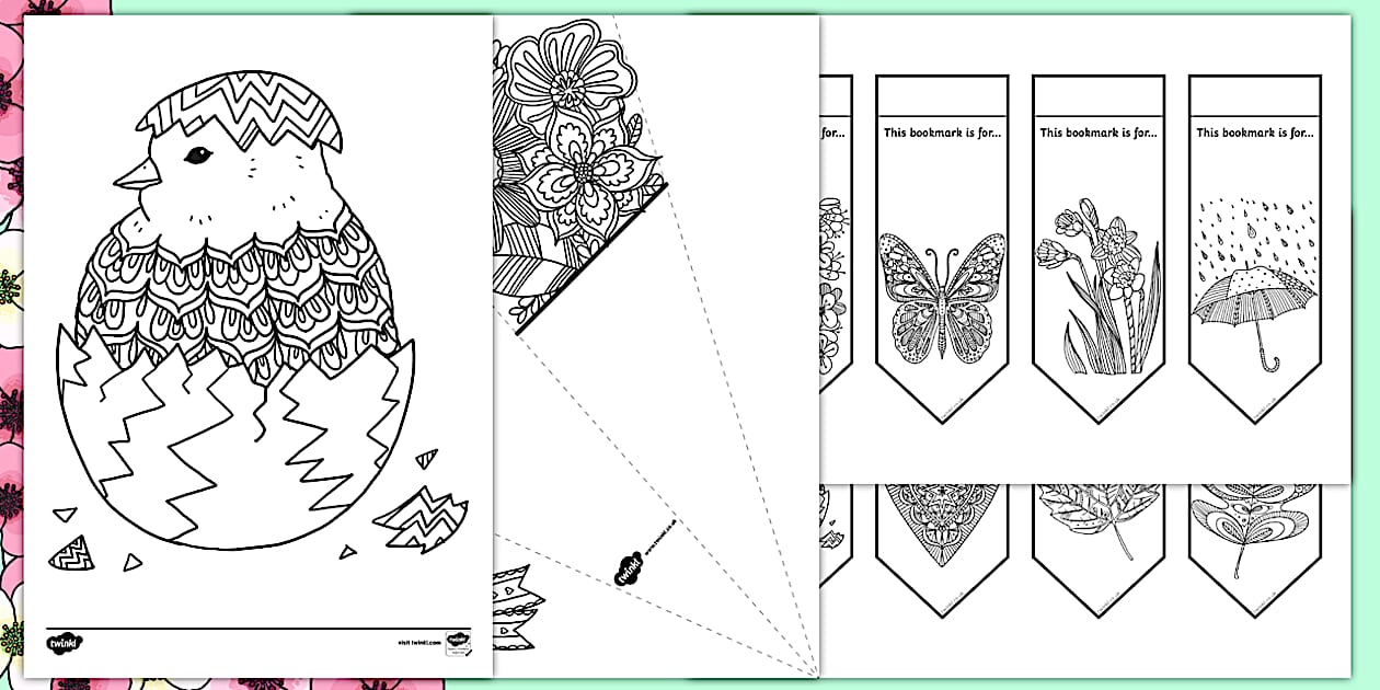 Mindfulness Colouring Pack for Parents: Spring - Twinkl