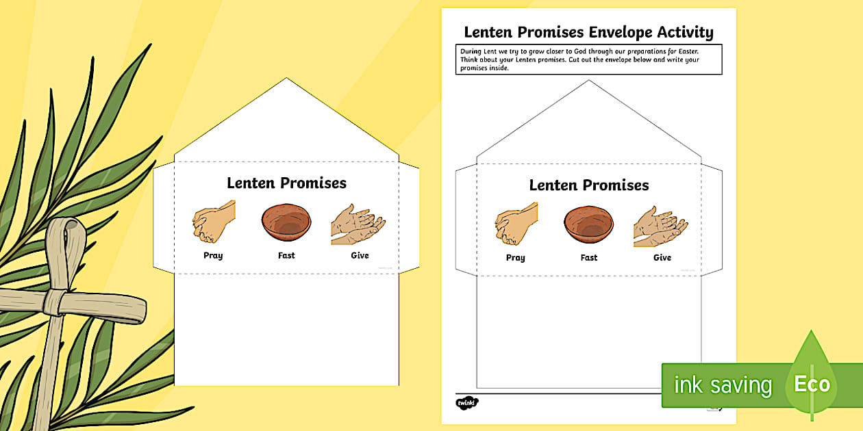 Lenten Promises Envelope Activity (teacher made) - Twinkl