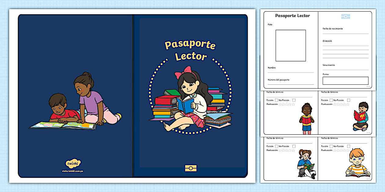 Pasaporte lector para textos informativos - Twinkl