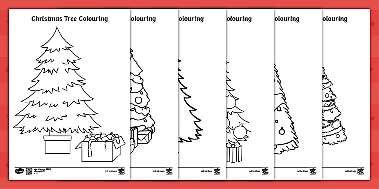 FREE! - Christmas Tree to Colour | Twinkl CA (teacher made)