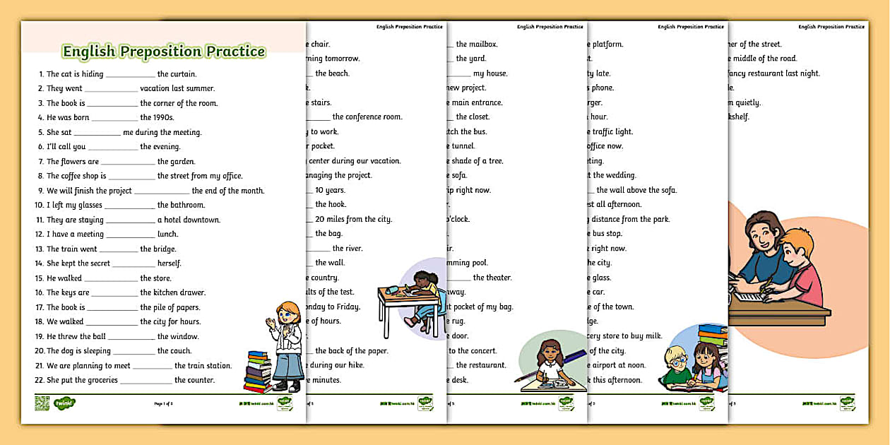 English Preposition (teacher made) - Twinkl