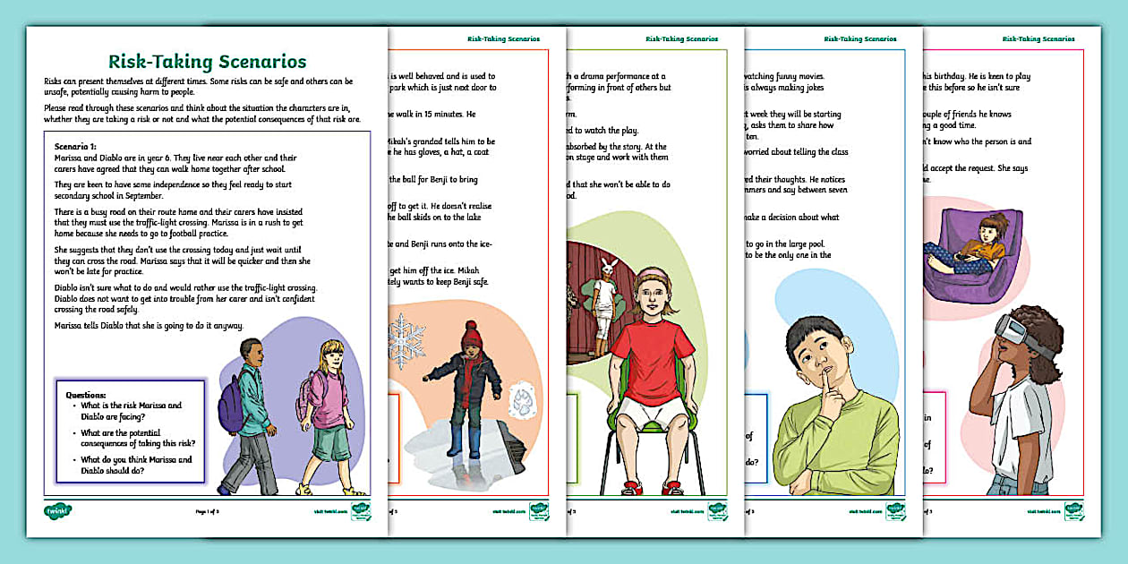 Risk-Taking Scenario Cards KS2
