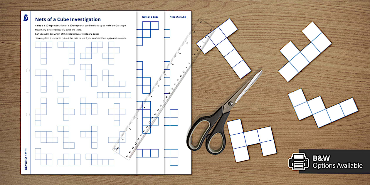 👉 Nets of a Cube (teacher made) - Twinkl