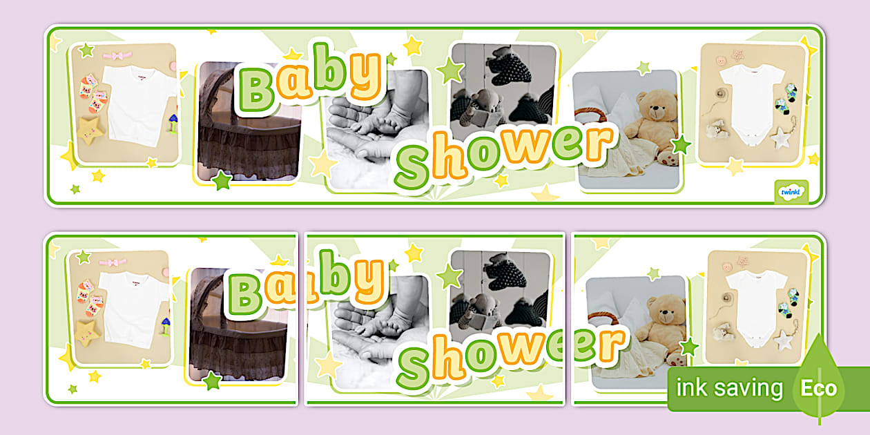 Baby Shower Photo Display Banner (teacher made) - Twinkl