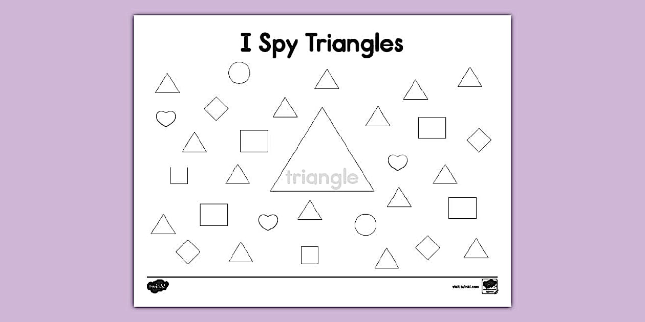 I Spy Triangles Activity (teacher made) - Twinkl