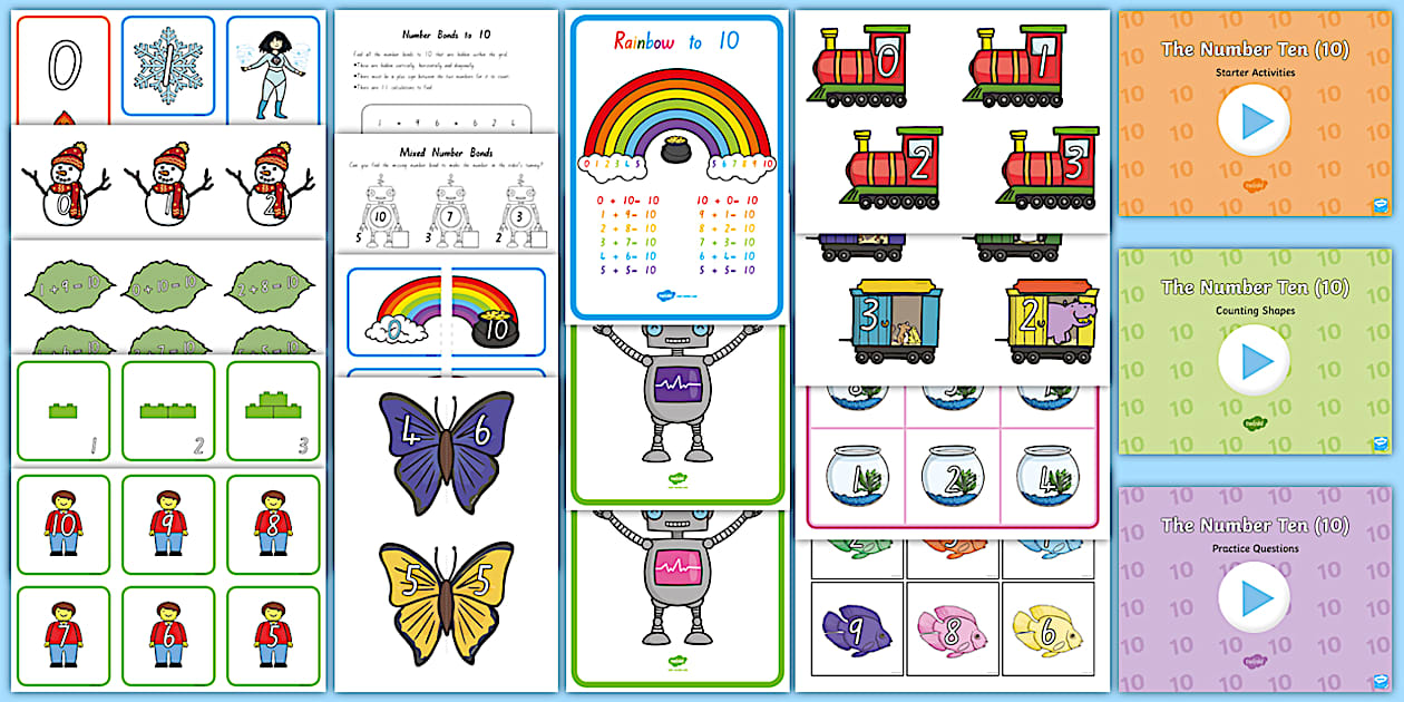 Number Bonds to 10 Resource Pack (teacher made) - Twinkl