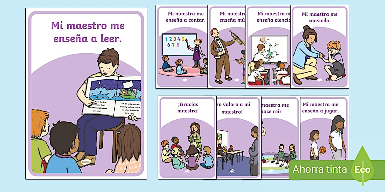 Pósters: Día del maestro decoración | Recursos Twinkl