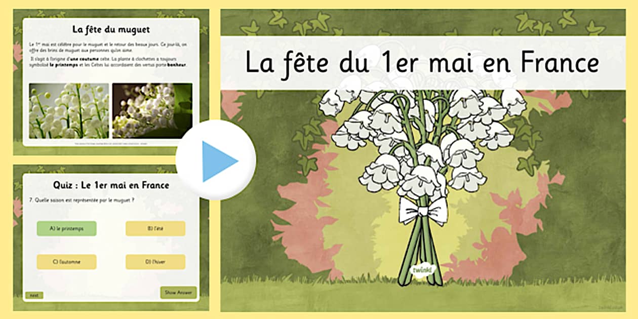 La fête du 1er mai en France PowerPoint - Twinkl