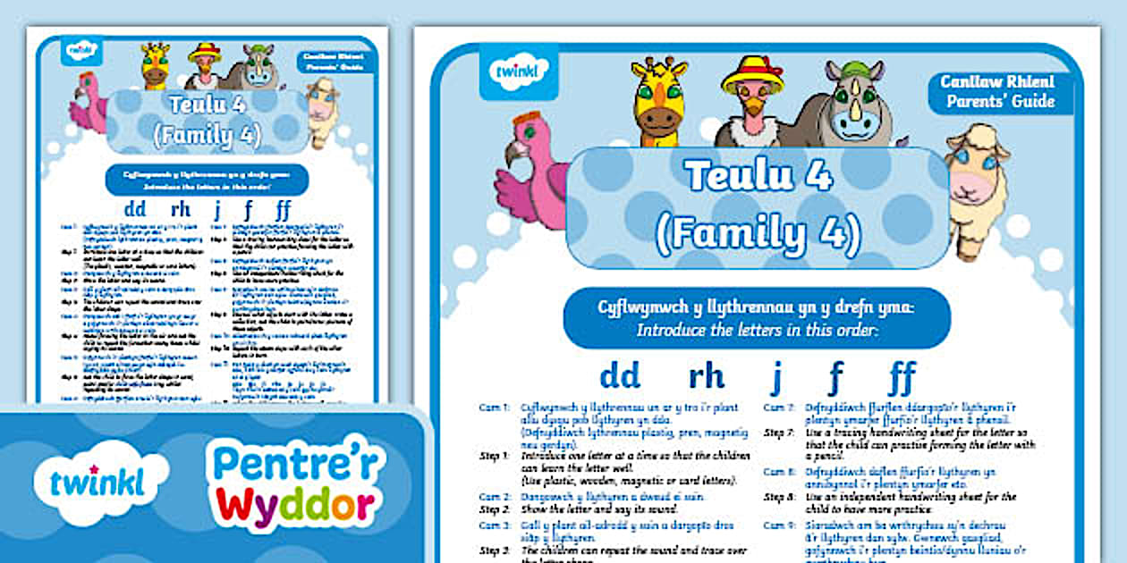 Ffoneg Pentre'r Wyddor: Canllaw Rhieni Teulu 4 / Teulu 4 Parents' Guide