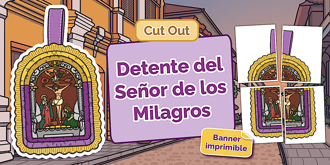 Dibujo del detente del Señor de los Milagros | Twinkl Perú